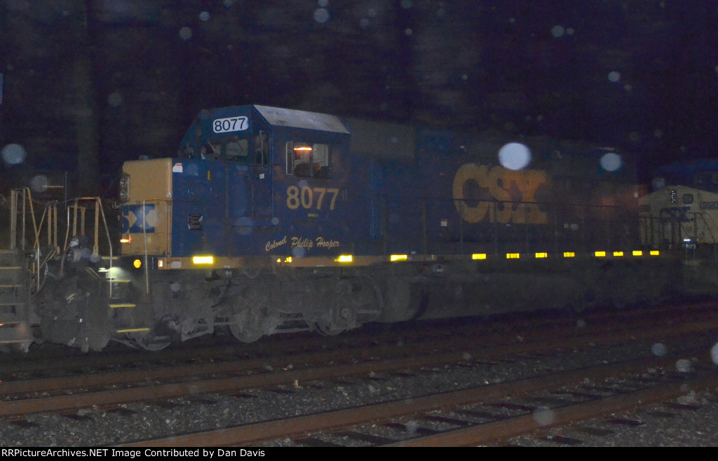CSX SD40-2 8077 "Colonel Philip Hooper" trails on Q438-26